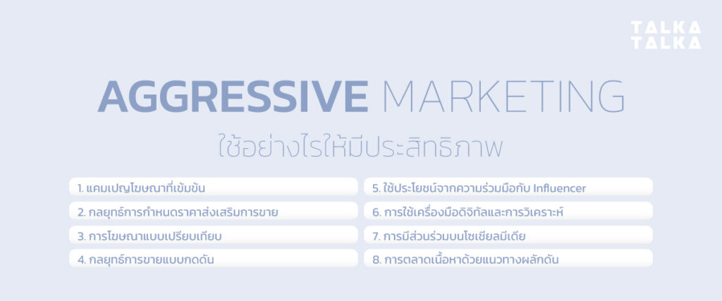 Aggressive Marketing คืออะไร? ใช้อย่างไรให้มีประสิทธิภาพมากที่สุด ...